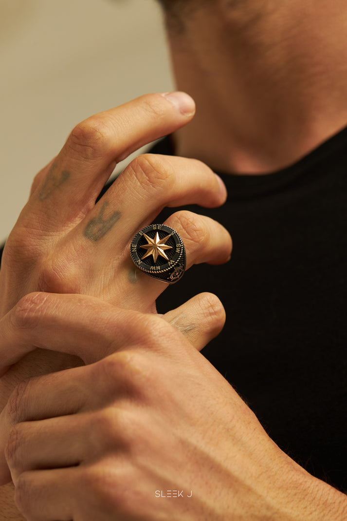 Compass Ring: 925 Sterling Silver – SleekJ